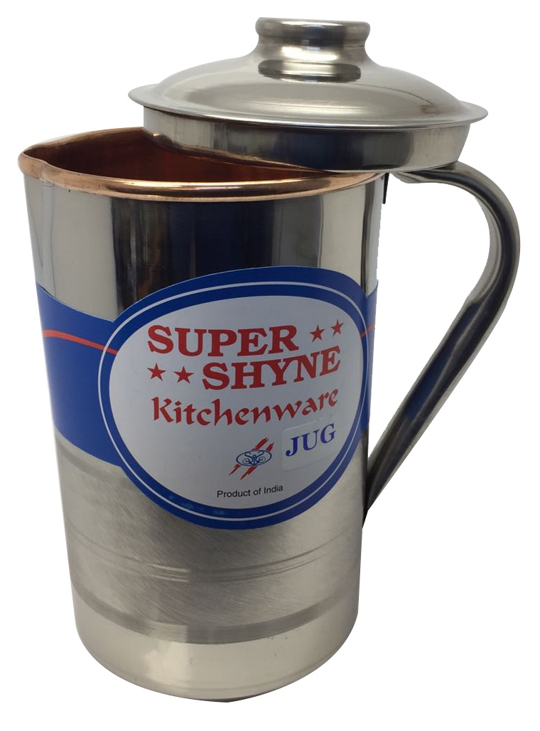 Super Shyne Copper Stainless Steel Jug Pitcher w/ Lid & Handle #31944 ...