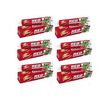 Dabur Red Toothpaste 6 Tubes X 200g Each #32397 | DesiClik.com, USA