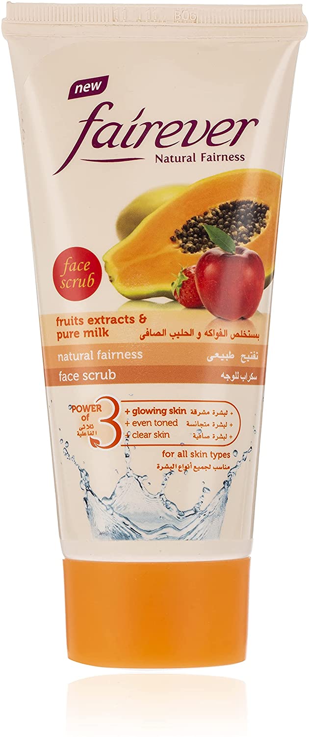 Fairever Fruit Extract + Milk Face Scrub 150 ml #55883 | DesiClik.com, USA