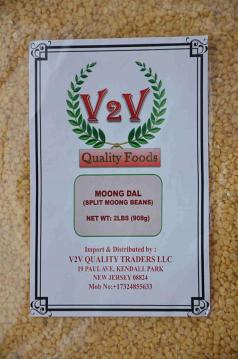 V2V Unpolished Moong Dal Split Without Skin 4 Lb #39446 | DesiClik.com, USA