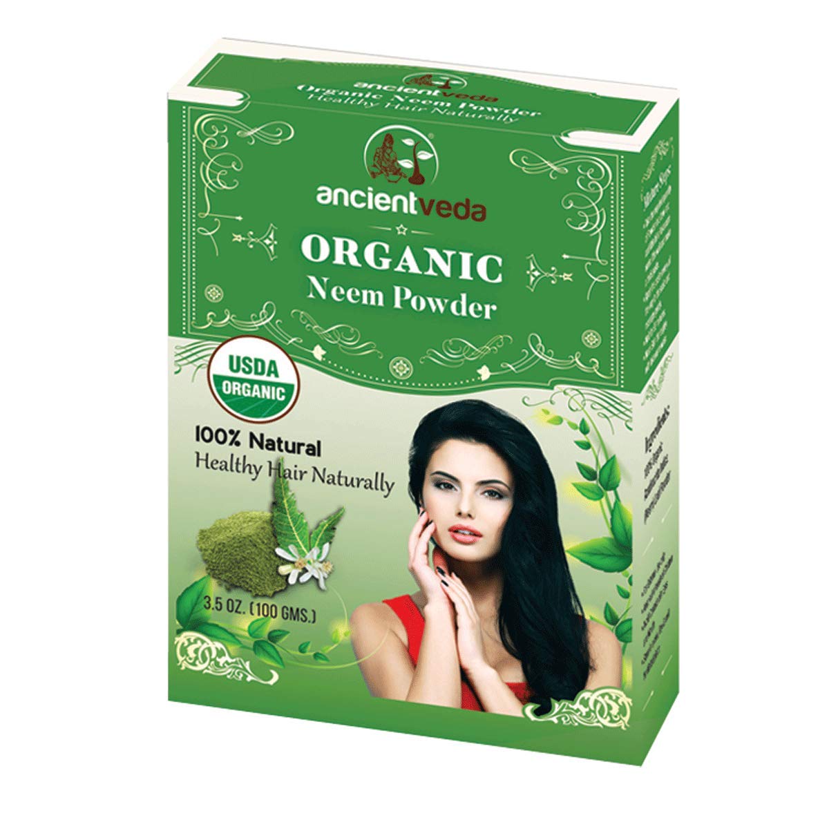 Ancient Veda Organic Neem Powder 100 gms #49709 | DesiClik.com, USA