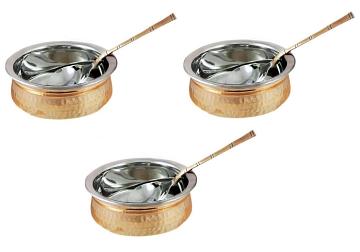 Copper Handi Set 20 Oz w/ Spoon (Pack of 3) #40855 | Buy Copper Utensil ...