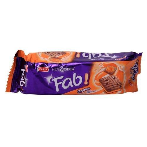 Parle Hide & Seek Fab! Orange Flavored Choco Chip Sandwich Cookies ...
