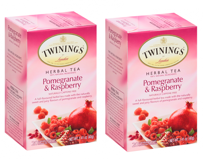 20 Tea Bags X 2 Packs Pomegranate & Raspberry Herbal Tea by Twinings ...