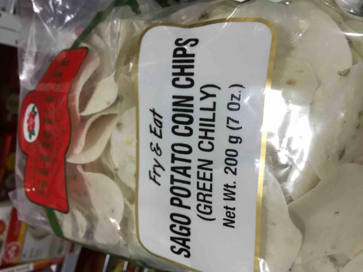 Shreeji Fry & Eat Sago Potato Coin Chips-Green Chili 202 gms #56086 ...