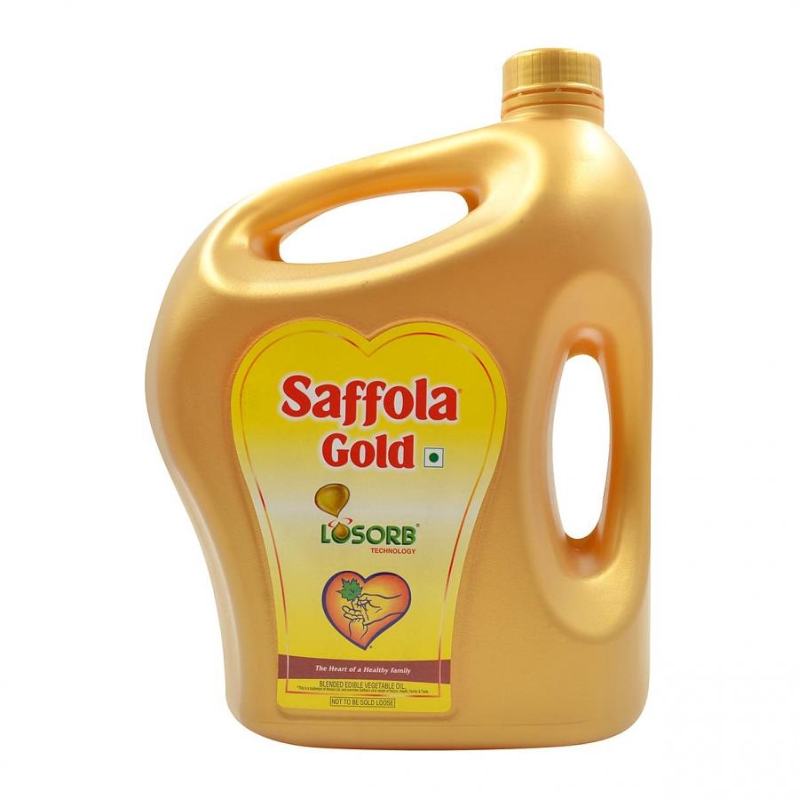 Saffola Gold Blended Edible Vegetable Oil 5 Litre #45245 | DesiClik.com ...