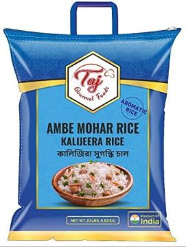 TAJ Indian Ambe Mohar Rice, 10lbs #52057 | DesiClik.com, USA