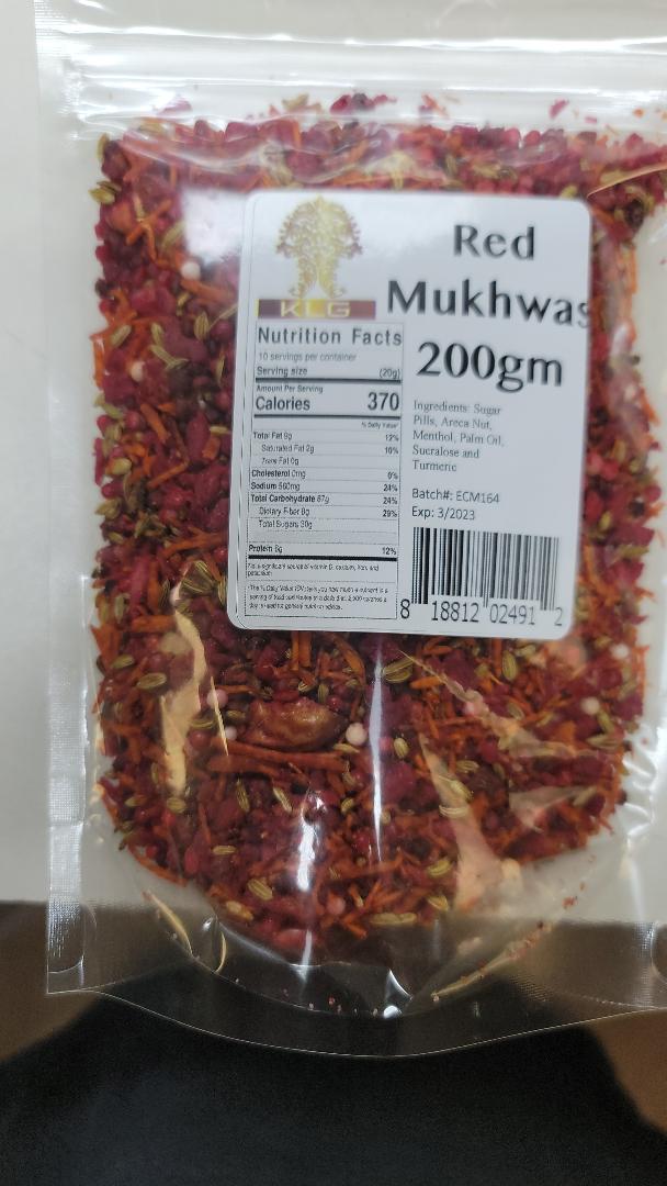 KLG Red Mukhwas #49539 | DesiClik.com, USA