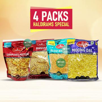 Haldirams Snacks - 200g x 4 Pack Special Assorted Snack #57211 ...