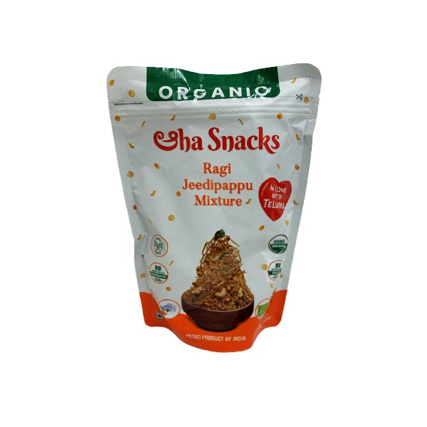 Aha Snacks Ragi Jedipappu Mixture 6 oz #58525 | DesiClik.com, USA