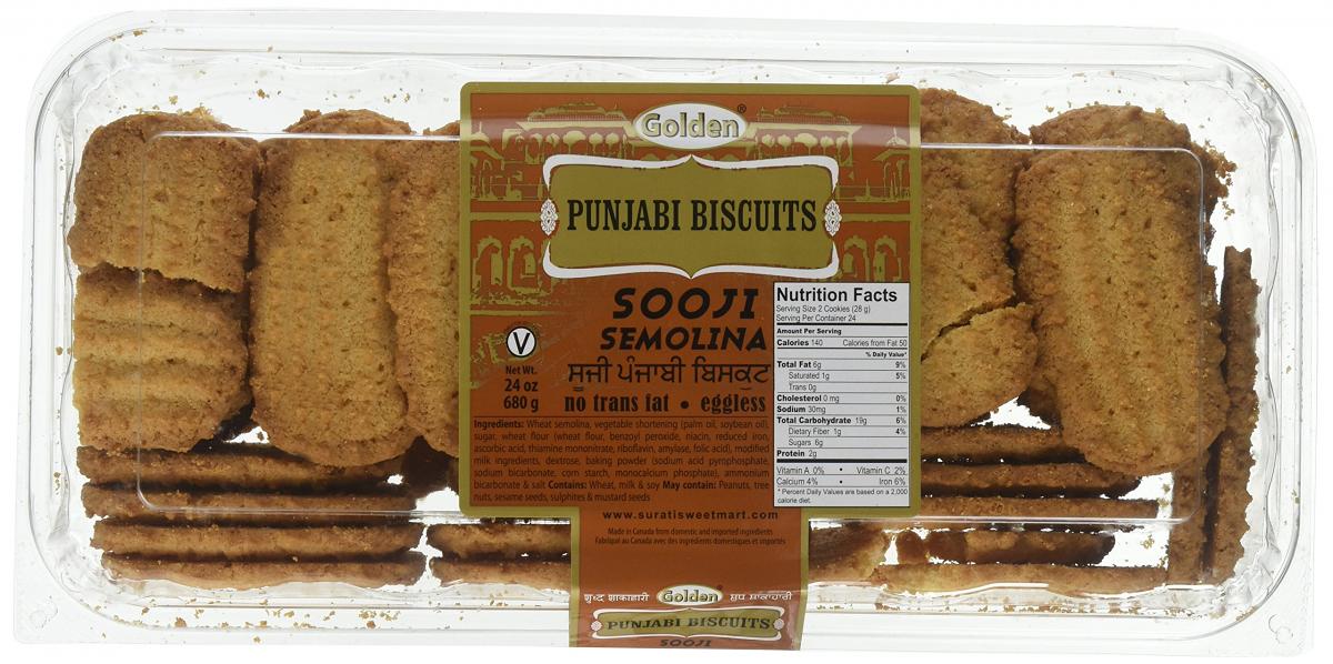 Golden Punjabi Biscuits - Sooji 680 gms #46924 | DesiClik.com, USA