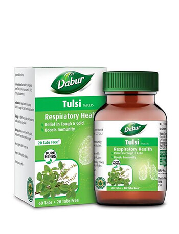 Dabur Tulsi Tablets 80 tab #55465 | DesiClik.com, USA