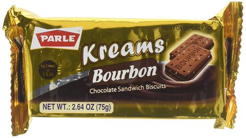 Parle Kreams Bourbon Chocolate Sandwich Cookies - 75g #51632 | DesiClik ...