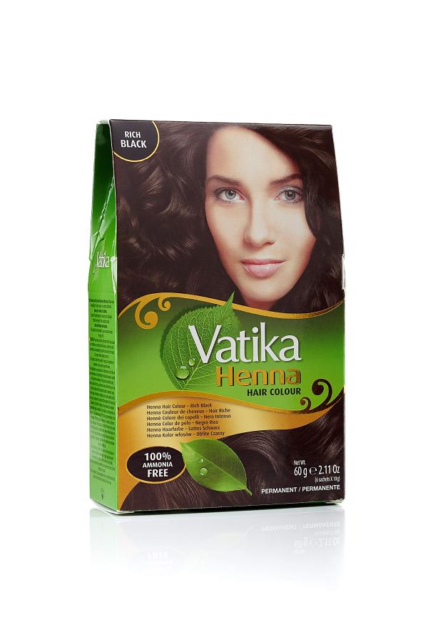 Vatika naturals Henna Hair Color - Rich Black (pack of 6) #58204 ...