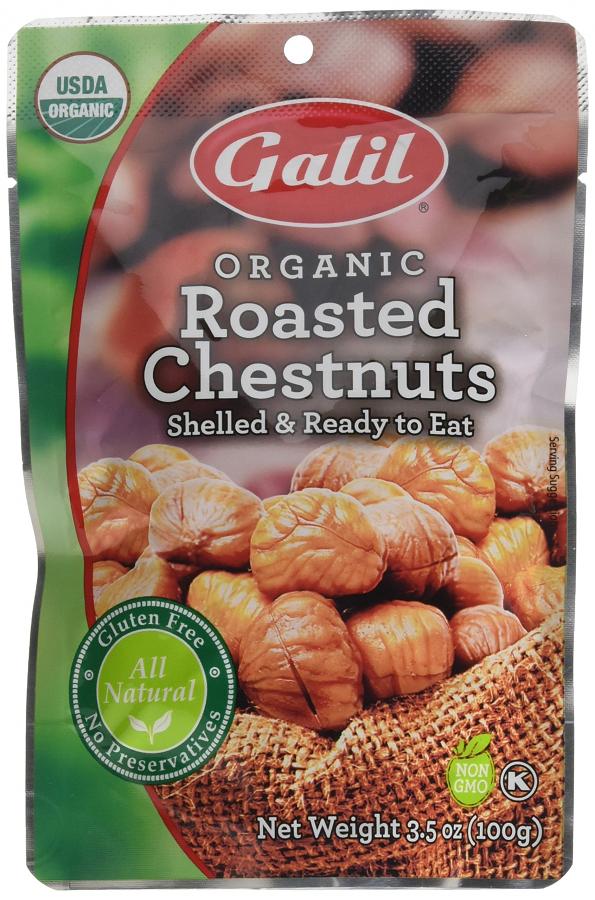 Galil Roasted Chestnuts, Organic Shelled, Ready To Eat 100 gms #46490 ...