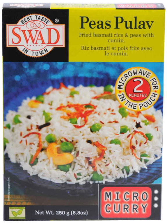 Swad Micro Curry- Peas Pulao 250 gms #50050 | DesiClik.com, USA
