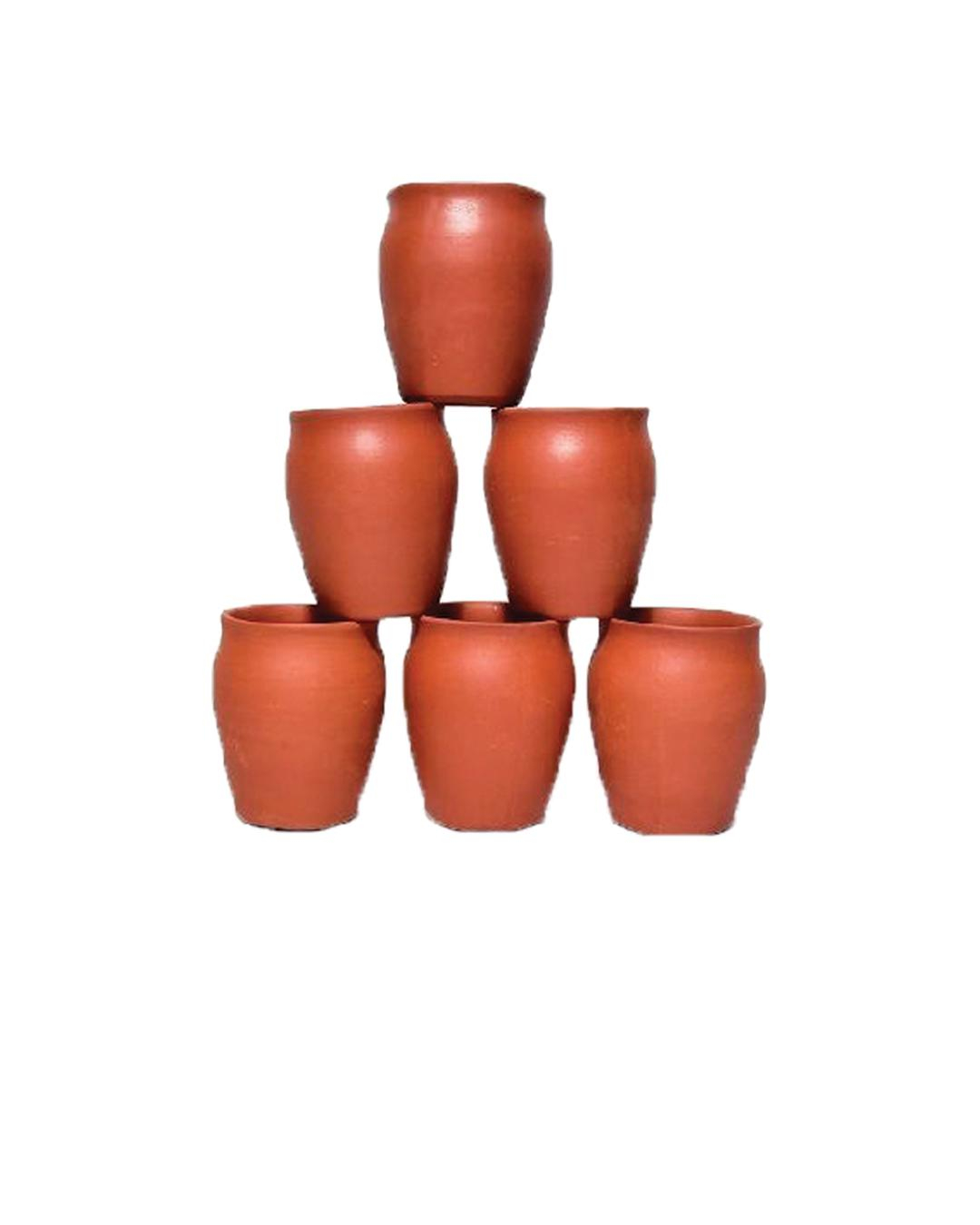 6 Pcs Handmade Traditional Indian Clay Water Cup / Kulhad / Tumbler ...