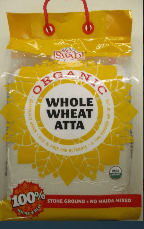 Swad Organic Chakki Fresh Atta 10 lbs #49579 | DesiClik.com, USA