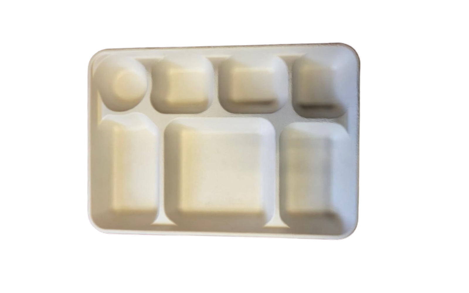 Biodegradable 7-Compartment Plates / Thali / Meal Lunch Dinner Tray ...