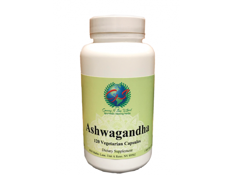 Ashwagandha 120 veg caps #44796 | DesiClik.com, USA