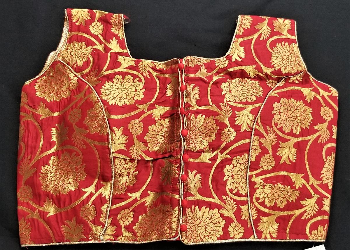 Fancy Red Readymade Blouse (36'') #44037 | DesiClik.com, USA