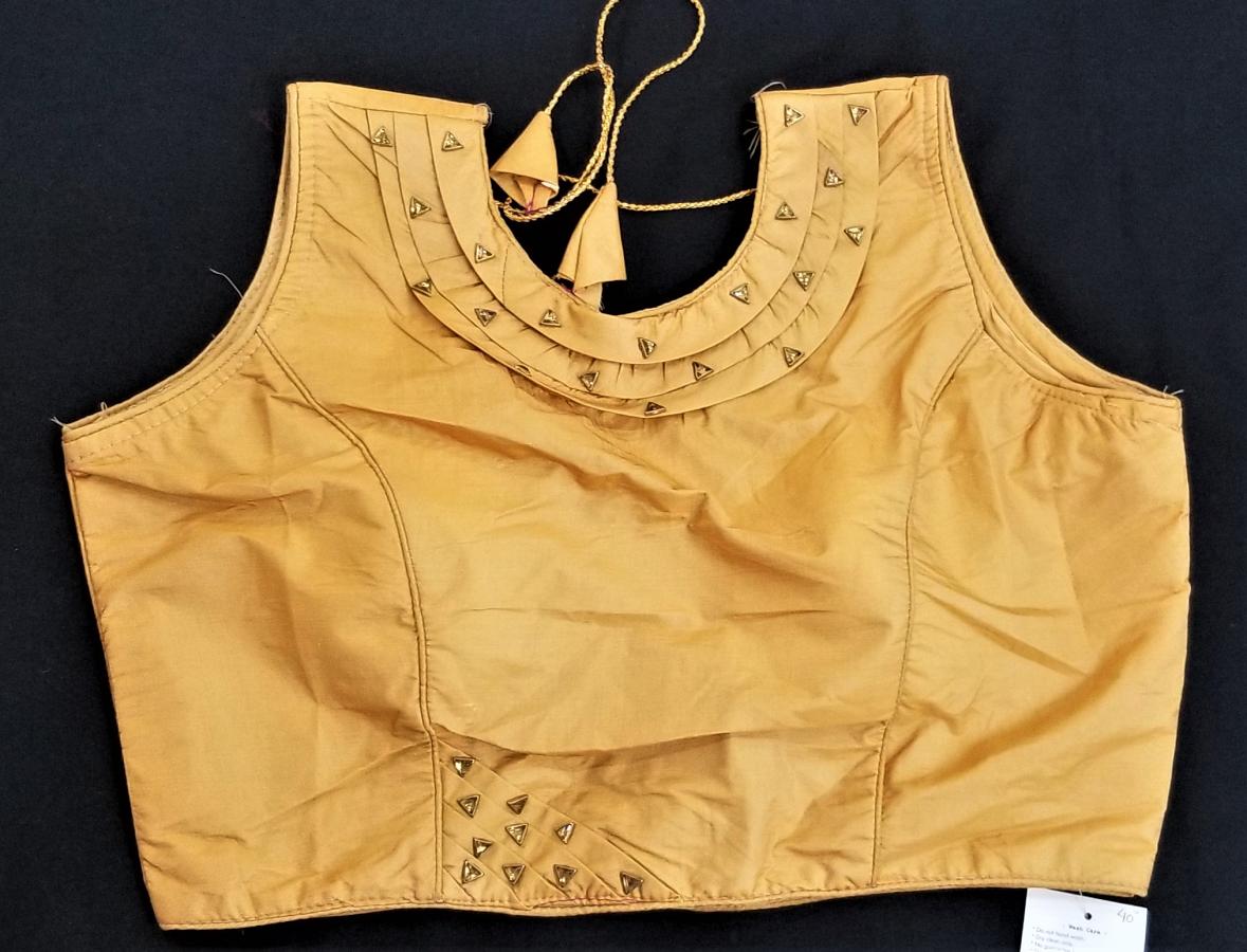 Fancy Yellow Readymade Blouse (40'') #44038 | DesiClik.com, USA