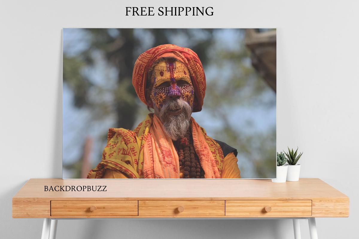 Indian Sadhubaba Landscape poster 28 × 18 inches #52523 | DesiClik.com, USA