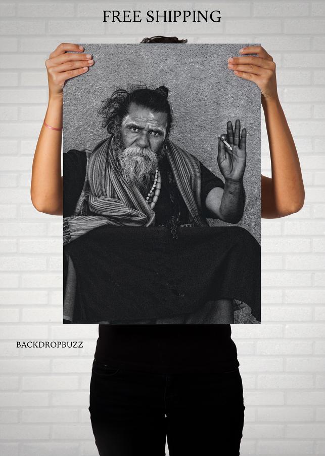 Indian Sadhu Baba Poster 18 × 28 inches #51981 | DesiClik.com, USA