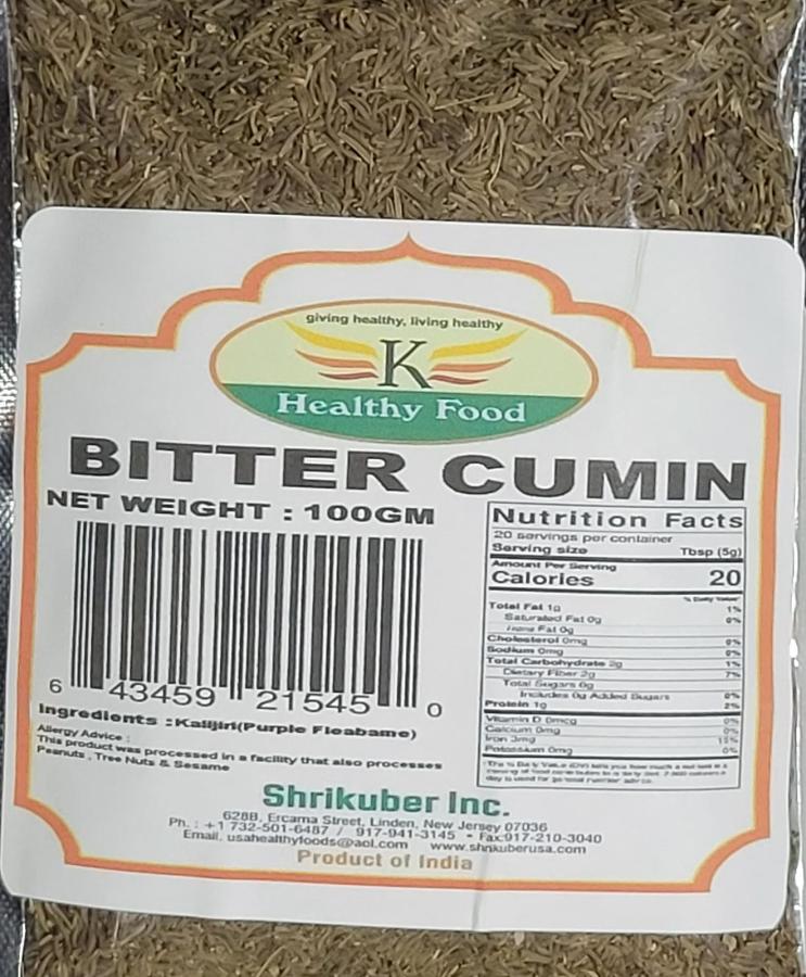 HEALTHY FOODS BITTER CUMIN SEEDS 100GM #52925 | DesiClik.com, USA