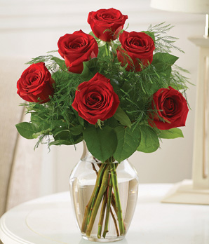 Love's Embrace™ Roses - 6 Stems Red, Order Flowers #23079 | DesiClik ...