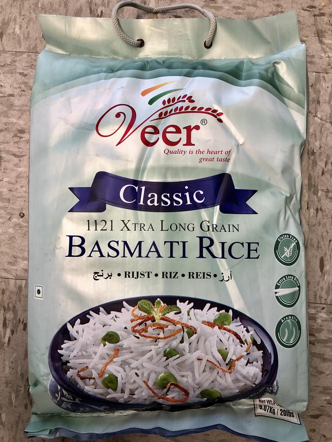Veer Classic Basmati Rice - 20 Lbs #41164 | DesiClik.com, USA