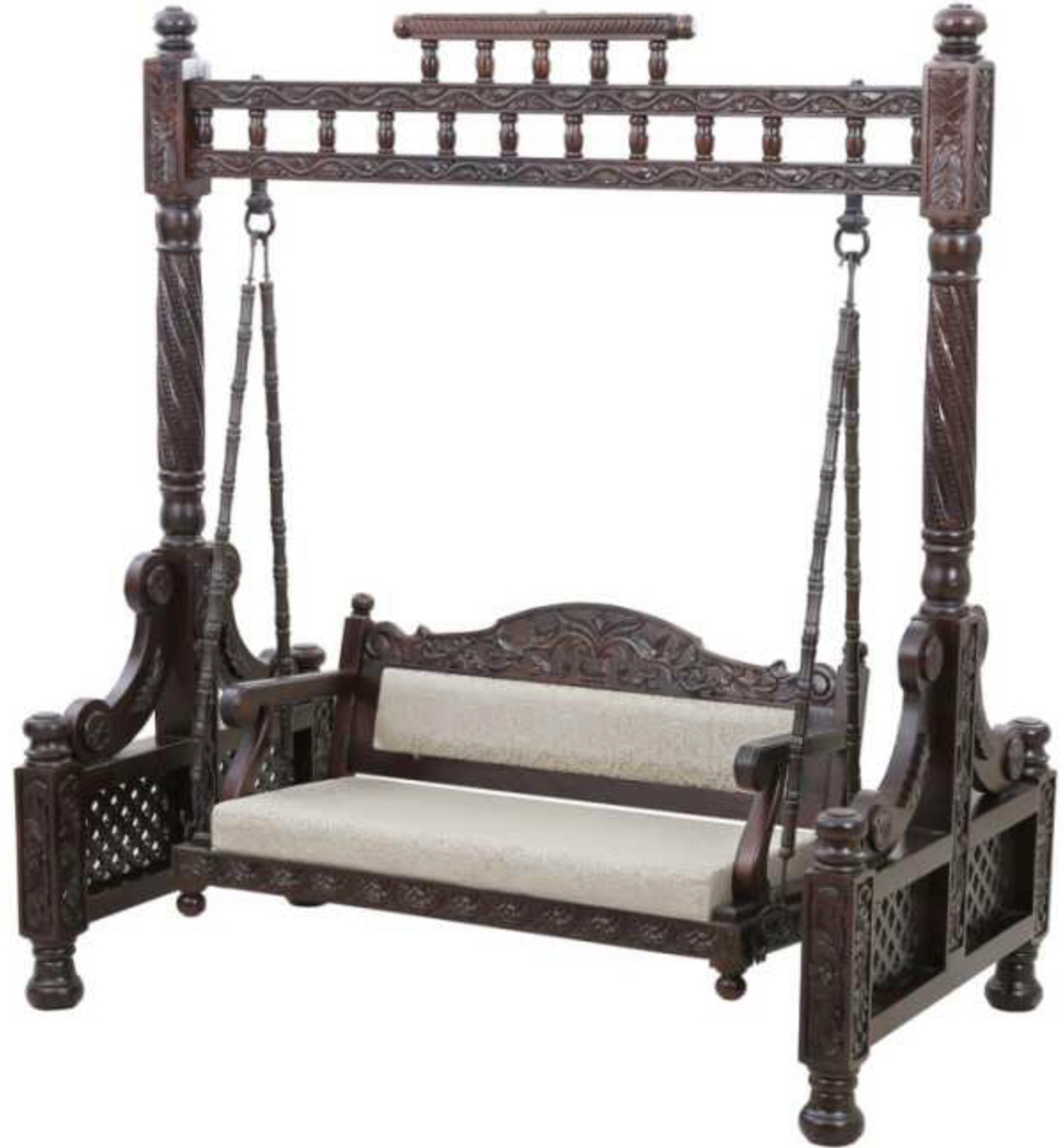 Swing/Jhoola Single Pillar Teakwood #57296 | DesiClik.com, USA