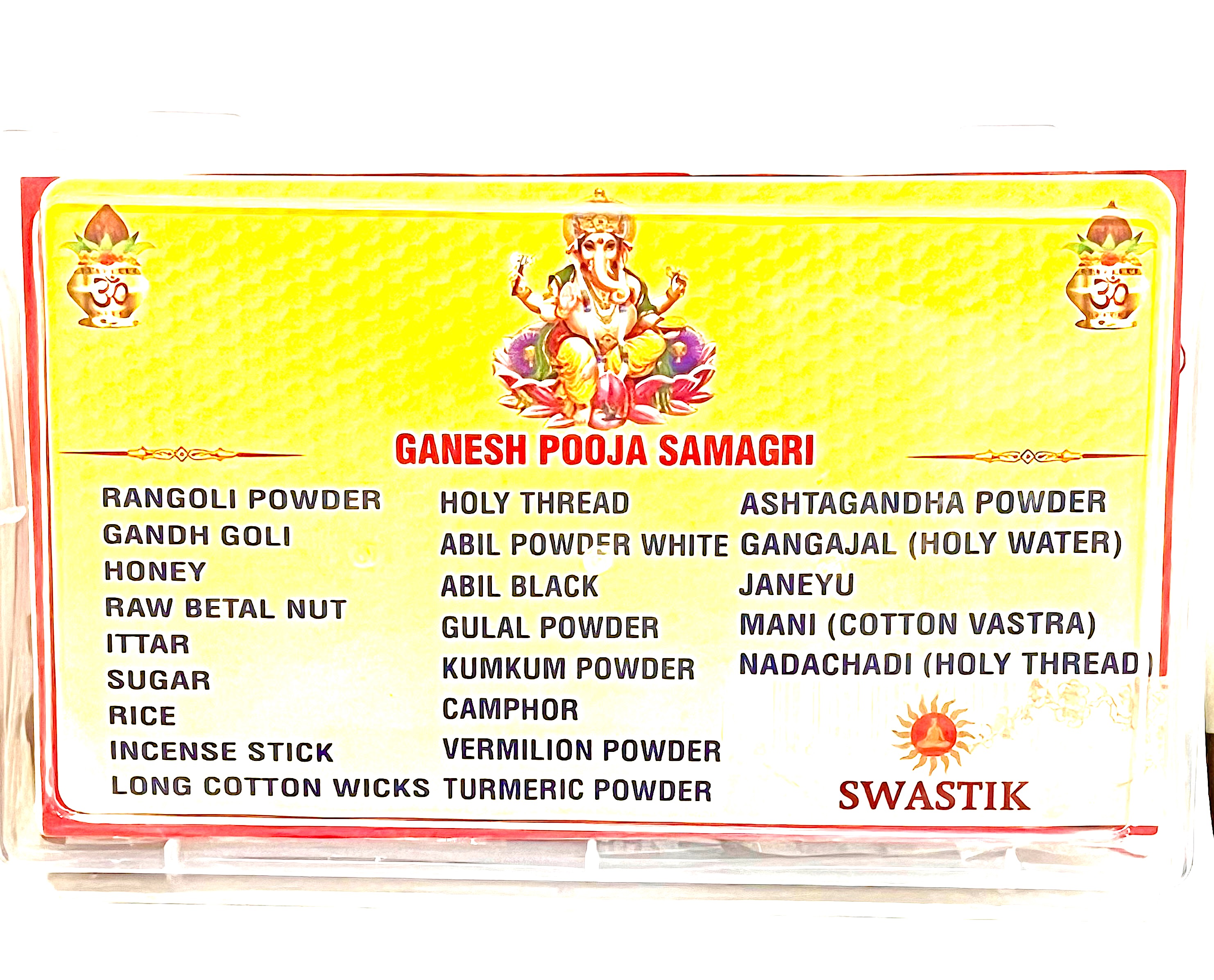 Swastik - Ganesh Pooja Samagri - Ganesh Pooja Kit - 1 Pcs #60100 ...