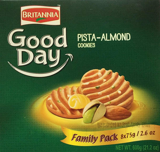 Britannia Gooday Pista Almond Cookies Family Pack 21.2oz #48974 ...