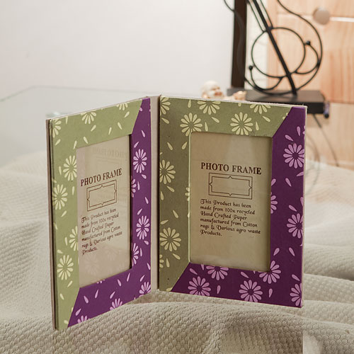 Floral Pattern Recycled Paper Handmade Picture Frame 16, ART & CRAFTS ...