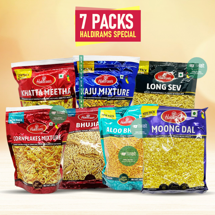 Haldirams Snacks - 200g x 7 Pack Special Assorted Snacks (Chakhna ...