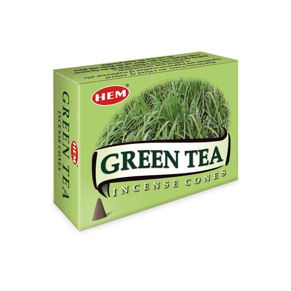 Hem Cone Green Tea (Pack of 12) #42654 | DesiClik.com, USA