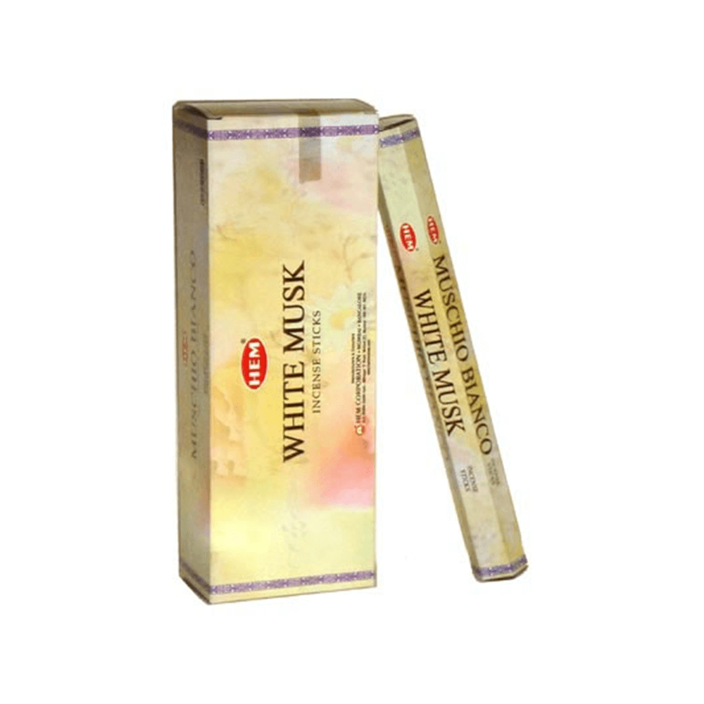 Hem White Musk (120 Incense Sticks) #42646 | DesiClik.com, USA