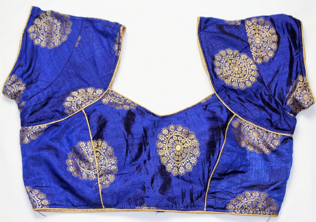 Traditional Design Blouse Bright Royal Blue Ready made (38'') #35136 ...