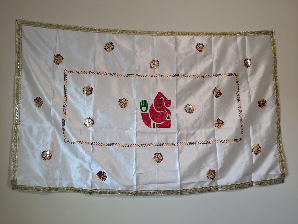 Embroidered Ganesh Antarpat for Hindu Wedding 73" #40857 | DesiClik.com ...