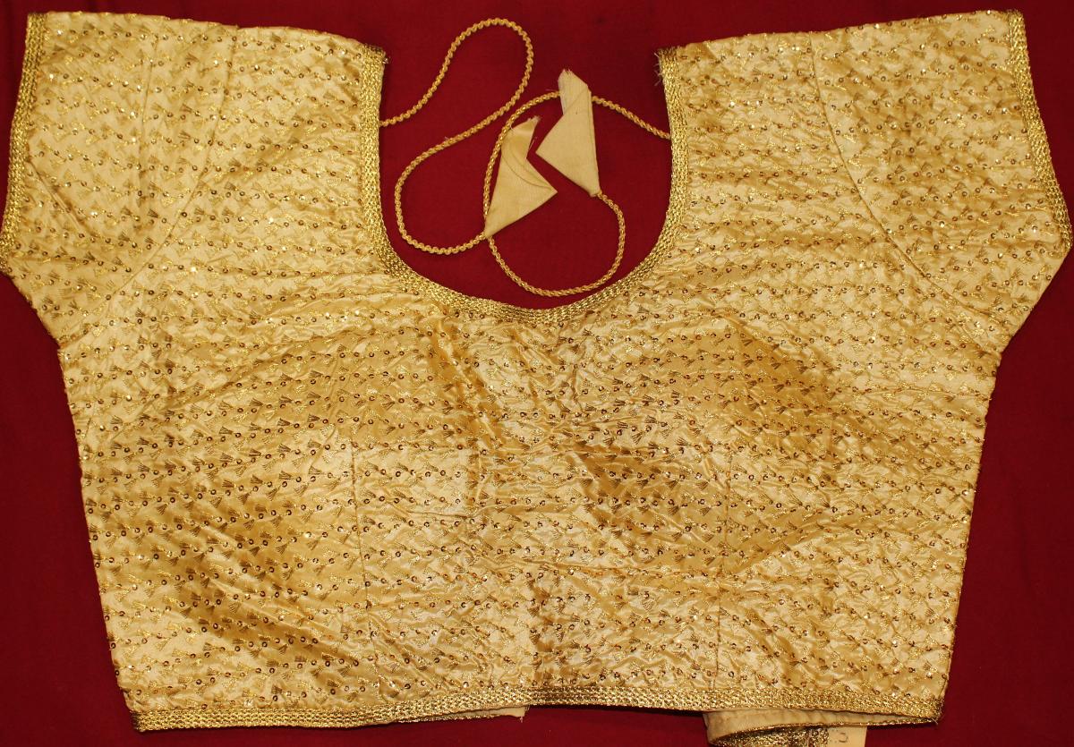 Golden Yellow Fancy Readymade Blouse (36'') #39479 | DesiClik.com, USA