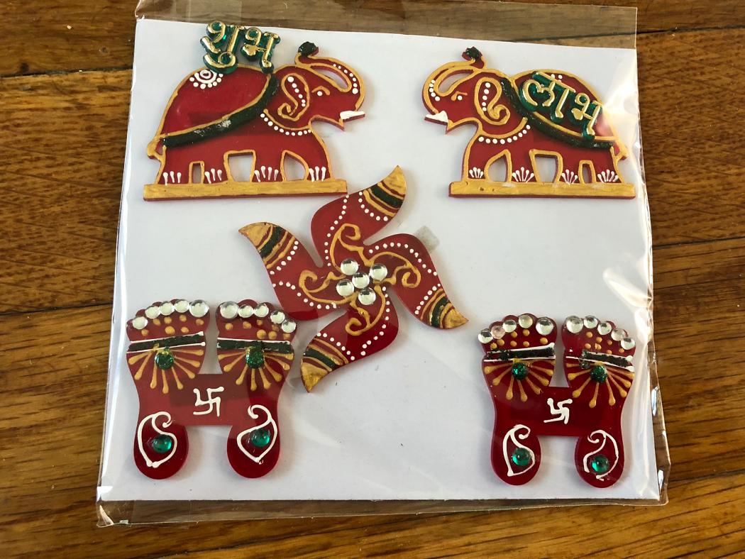 Beautiful Design Shubh Labh Sticker Set #34651 | DesiClik.com, USA