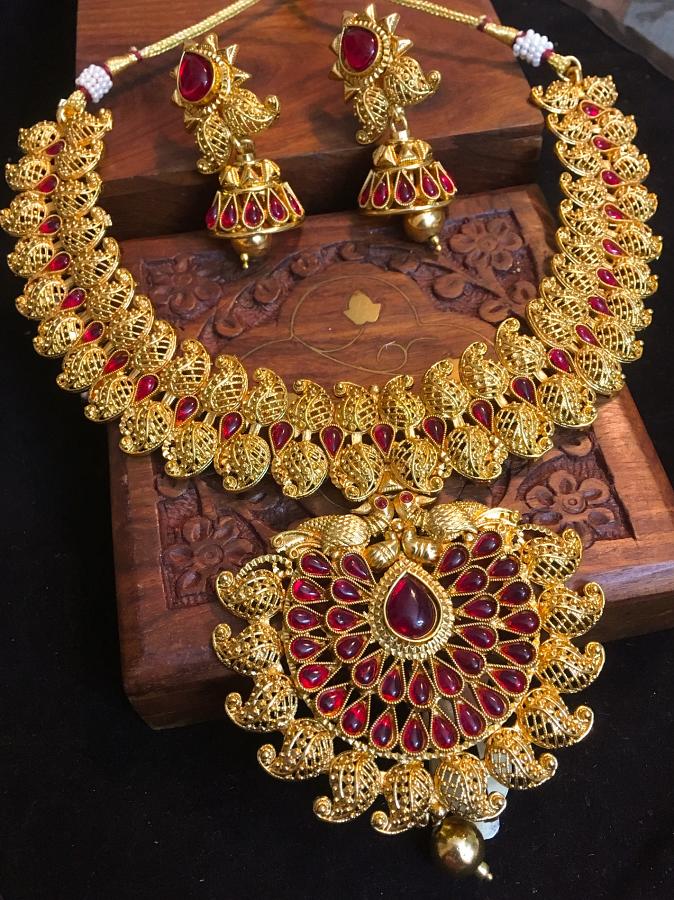 ANtique Double Layer Golden Maala with Jhumkas!!! #40881 | DesiClik.com ...