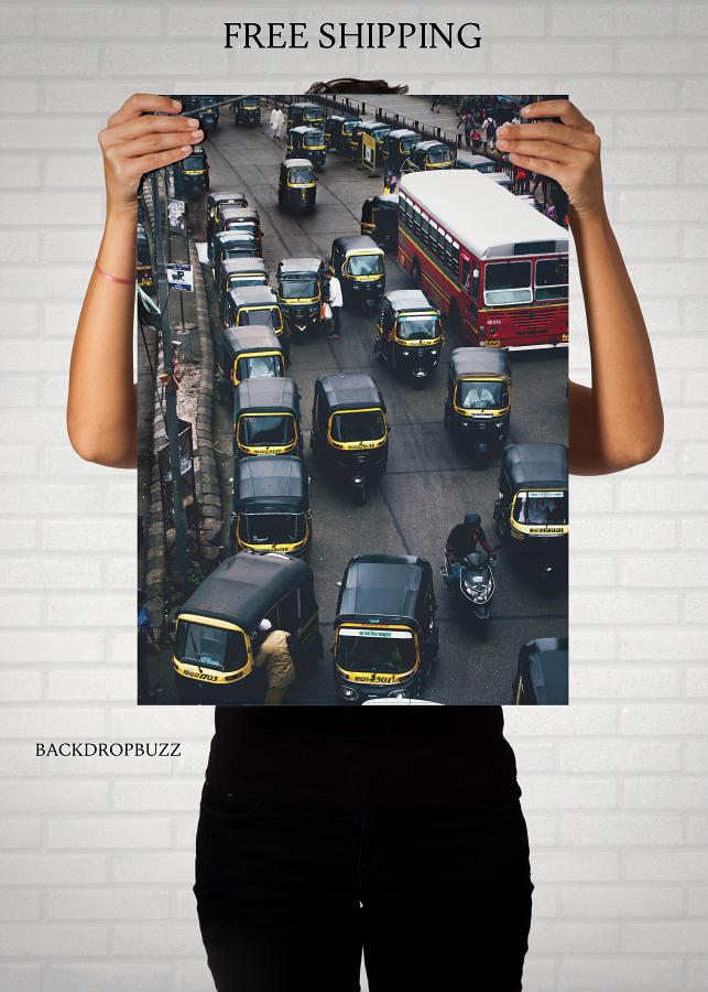 Indian Street Rikshaw Potrait Poster 18 × 28 inches #52135 | DesiClik ...