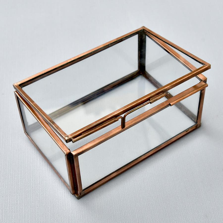 Beautiful See Thru Glass Jewelry Box 5.5" #42329 | DesiClik.com, USA