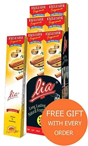 Cycle Brand Lia Premium Thick Incense Sticks Sandalwood Agarbatti 240 ...