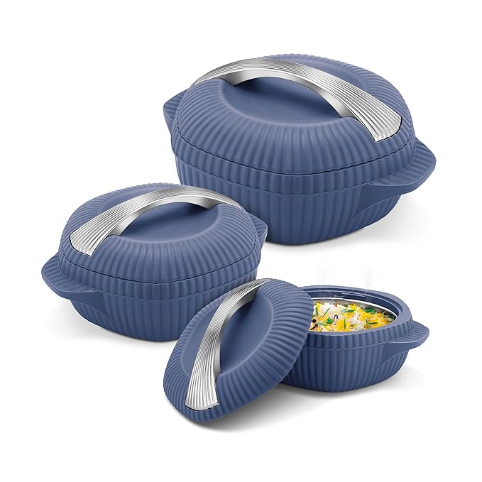 MILTON Casserole Oyster Regular Gift Set 3 Pcs Set Hotpot Blue #61034 ...