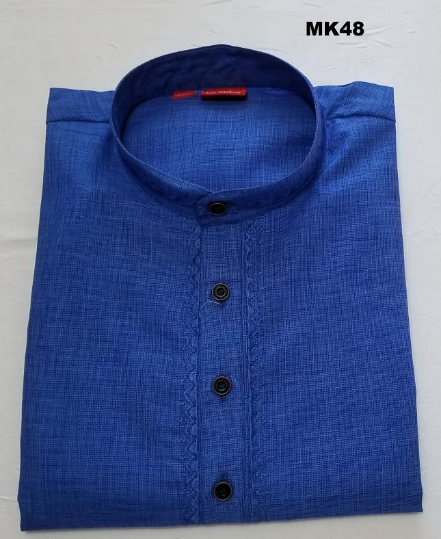 Classic Pure Cotton Blue Traditional Kurta Tunic for Men #36651 ...