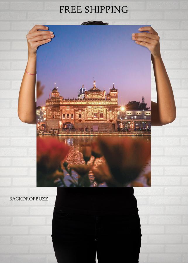 Golden temple potrait poster 18 × 28 inches #52036 | DesiClik.com, USA
