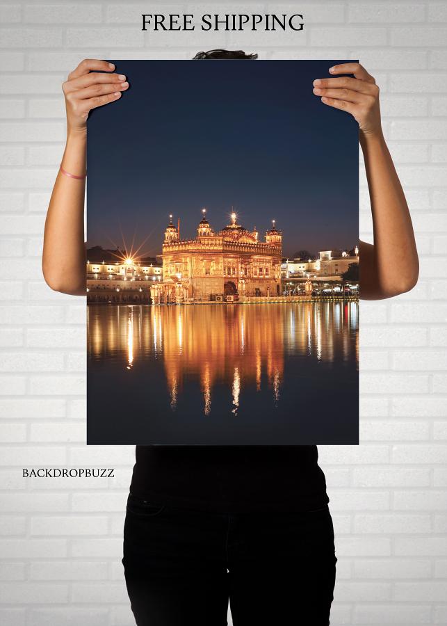 Golden temple side view potrait poster 18 × 28 inches #52037 | DesiClik ...
